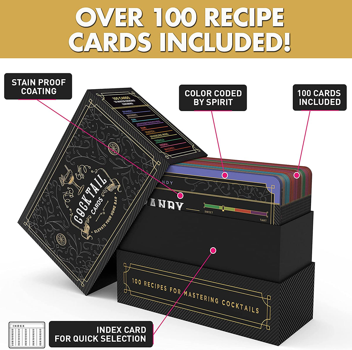 Cocktail Cards: 100 Cocktail Recipes to Master Cocktails in Bartender ...